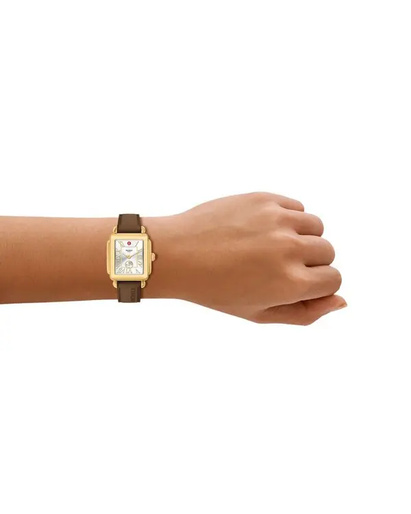 Michele Deco Mid Sport Watch, 29mm X 31mm - Brown/white