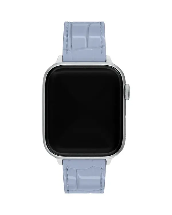 Michele Leather Band For Apple Watch - Blue