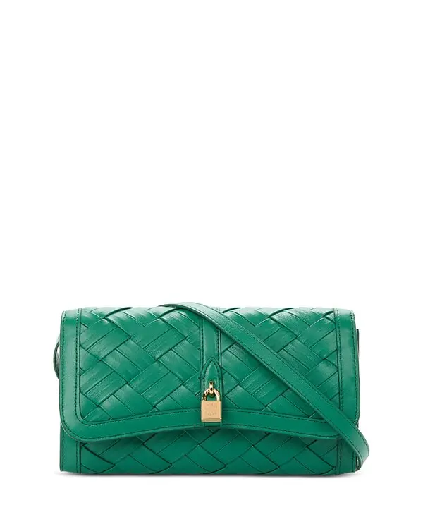 Stella McCartney Ryder Woven Wallet With Strap - Bright Green