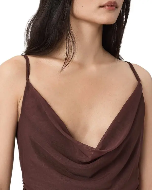 ALLSAINTS Bea Mesh Midi Dress