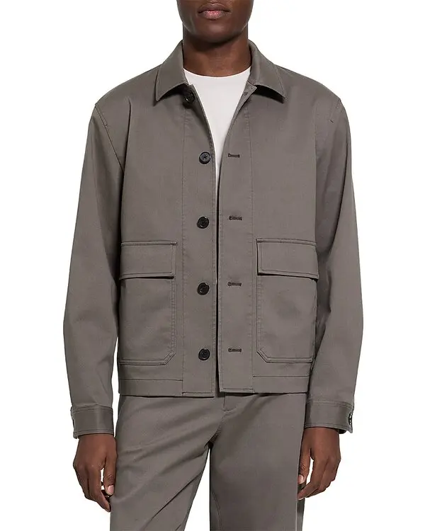 Theory Moonsoft" Single-breasted Cotton Twill Jacket - Morel