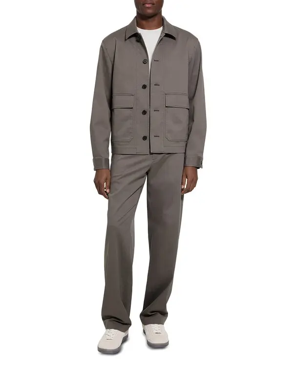Theory Moonsoft" Single-breasted Cotton Twill Jacket - Morel
