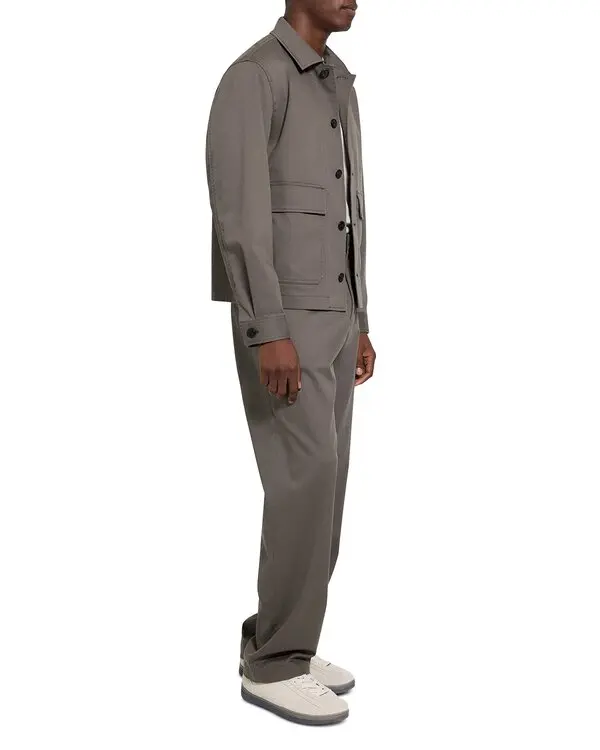 Theory Moonsoft" Single-breasted Cotton Twill Jacket - Morel