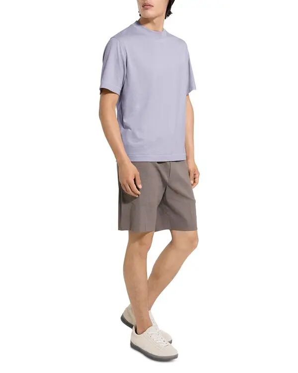 Theory Relaxed Fit Striped Tee - Gray Lilac