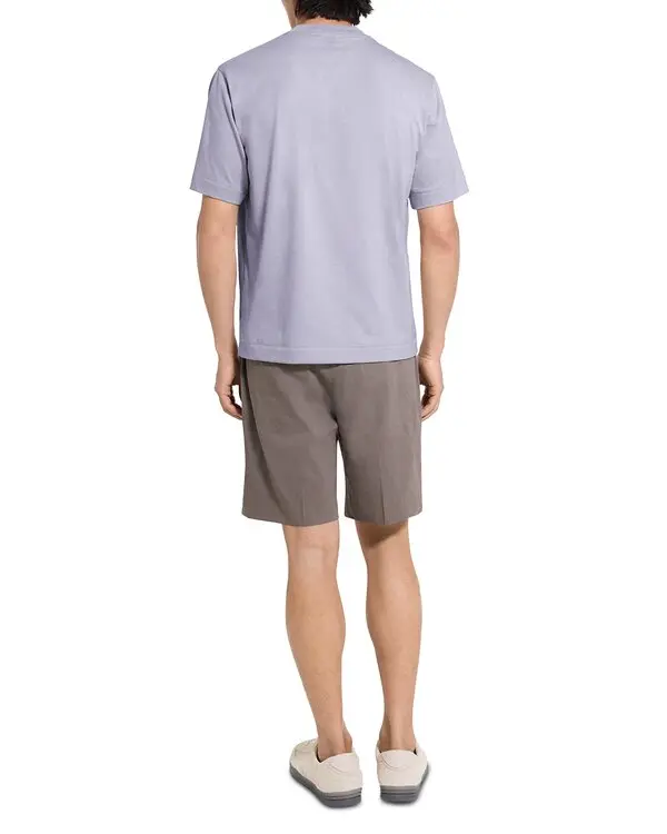 Theory Relaxed Fit Striped Tee - Gray Lilac