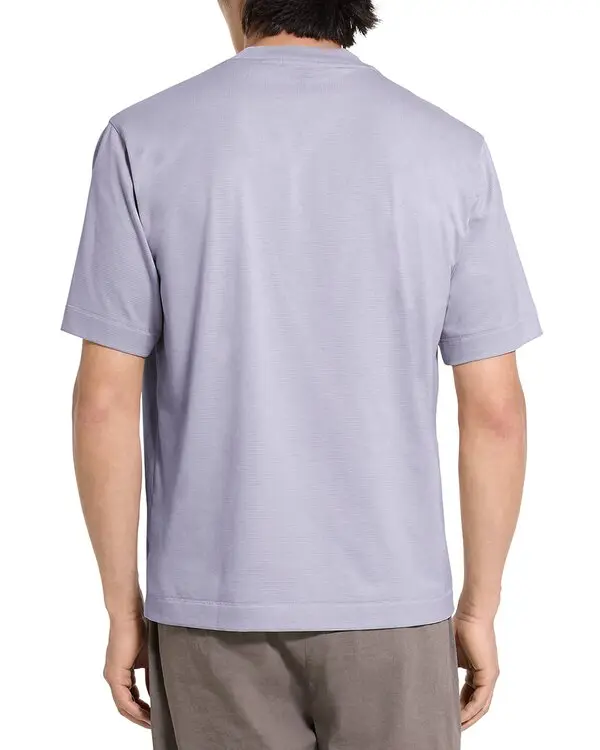 Theory Relaxed Fit Striped Tee - Gray Lilac