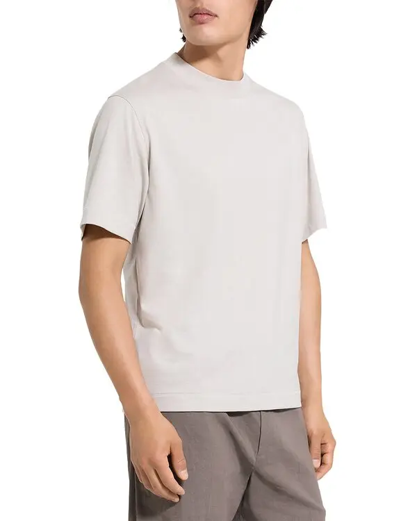 Theory Relaxed Fit Striped Tee - Silver Cloud