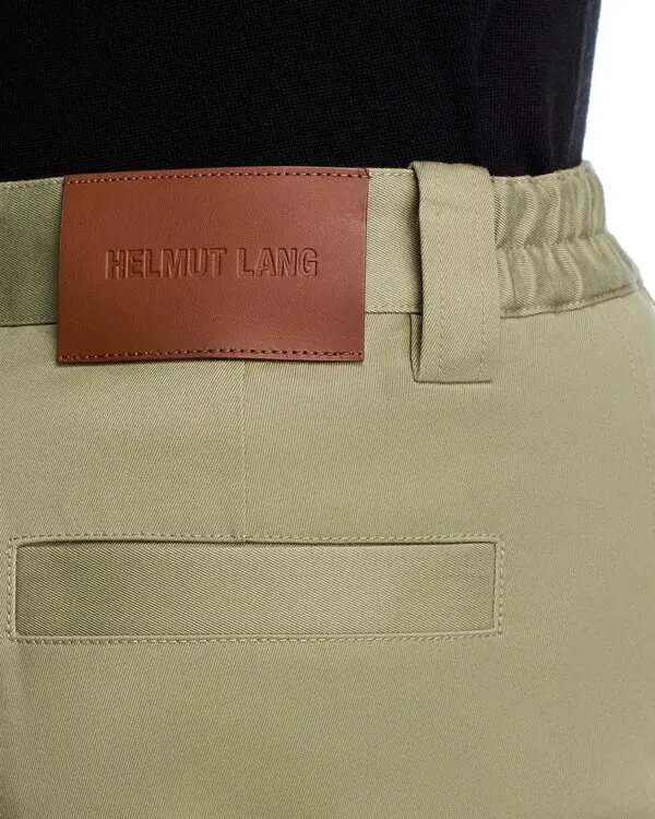 Helmut Lang Relaxed Fit Pleated Chino Shorts - Vetiver