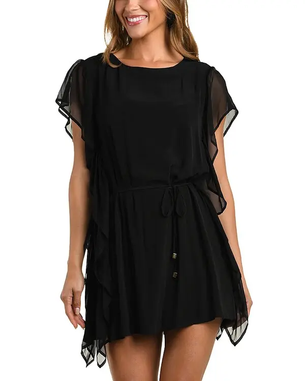 L'Agence Glam Covers Alia Tunic Swim Cover-up - Black