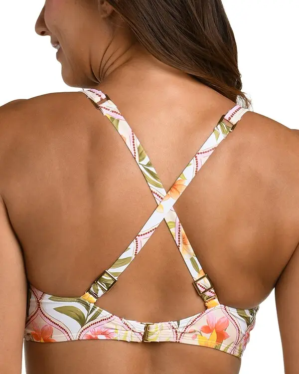 La Blanca Printed Bikini Top
