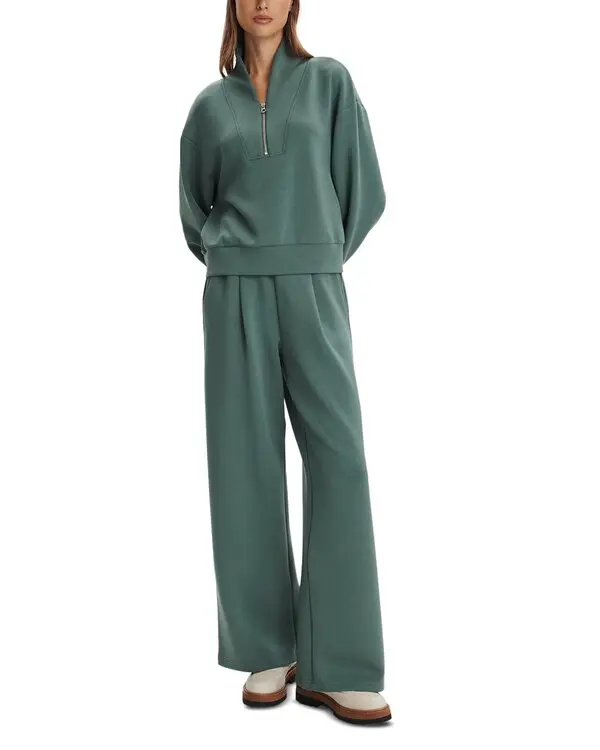 Varley Extra Wide Leg Pants - Dark Forest