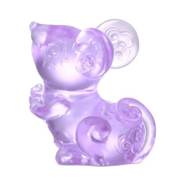 LIULI Ruyi's Twelve Blessings Elfin Mouse Crystal Sculpture