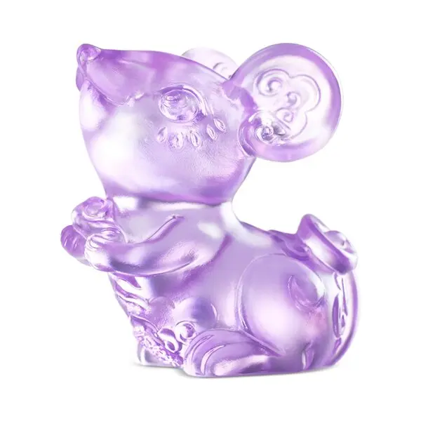 LIULI Ruyi's Twelve Blessings Elfin Mouse Crystal Sculpture