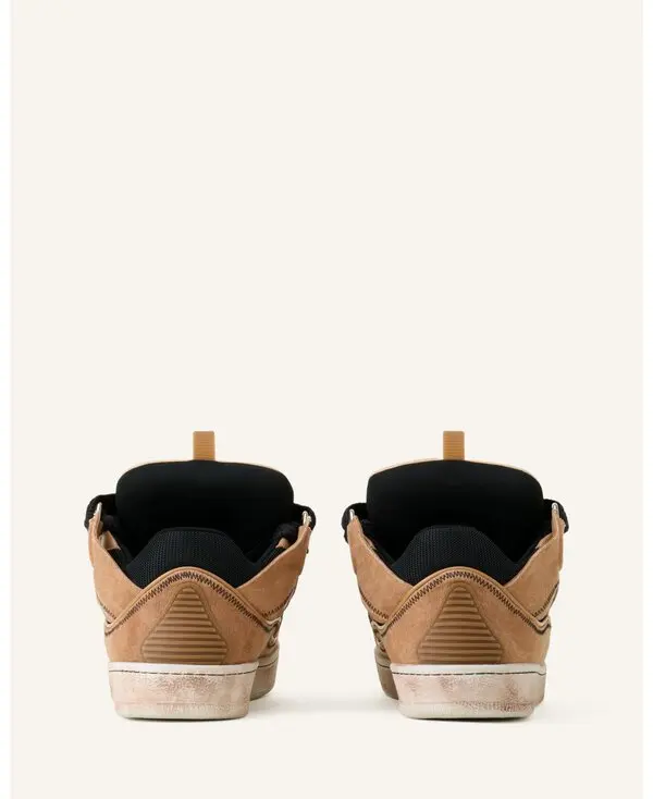 LANVIN Curb Canvas Sneakers With Topstitching