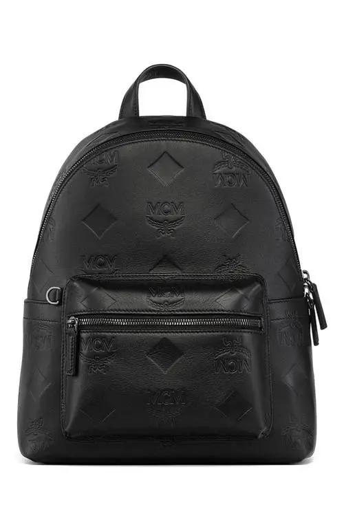 Mcm Small Stark Backpack In Maxi Monogram Leather