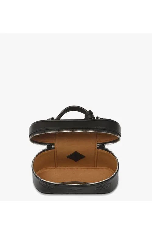 Mcm Aren Vanity Case In Maxi Monogram Leather