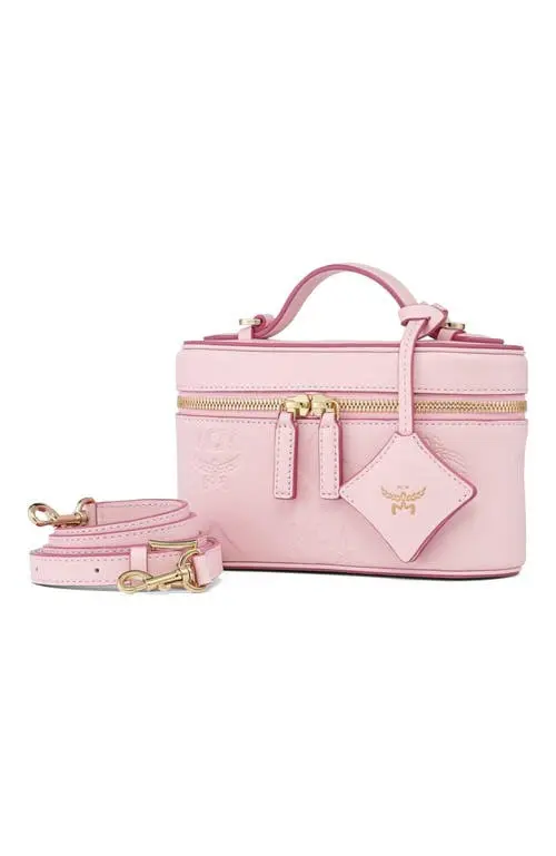 Mcm Aren Vanity Case In Maxi Monogram Leather - Lotus