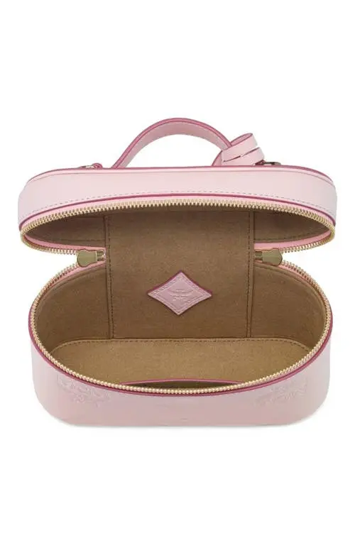 Mcm Aren Vanity Case In Maxi Monogram Leather - Lotus