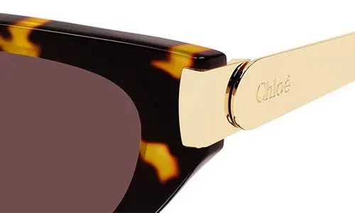Chloé 54mm Cat Eye Sunglasses - Shiny Dark Yellow Havana