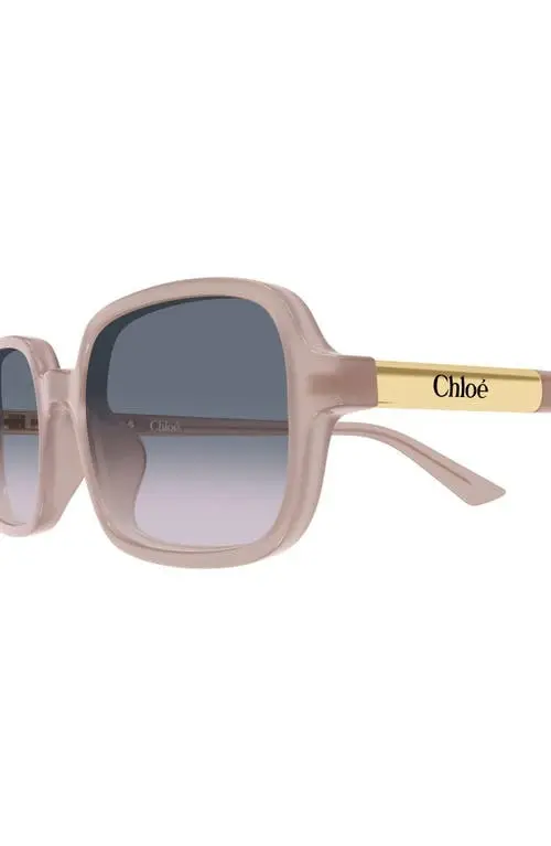 Chloé 53mm Gradient Rectangular Sunglasses