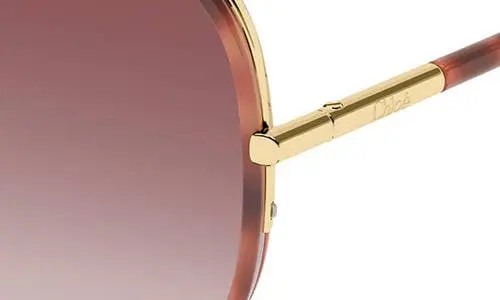 Chloé 60mm Navigator Sunglasses - Gold