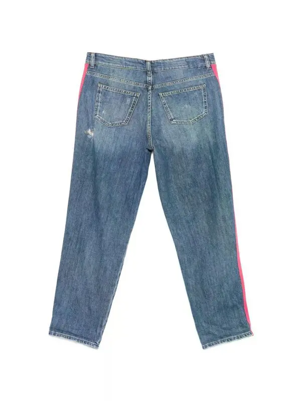 BLUGIRL Striped Distressed Jeans