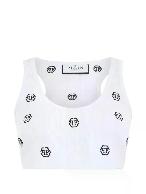 Philipp Plein Monogram Ribbed Top