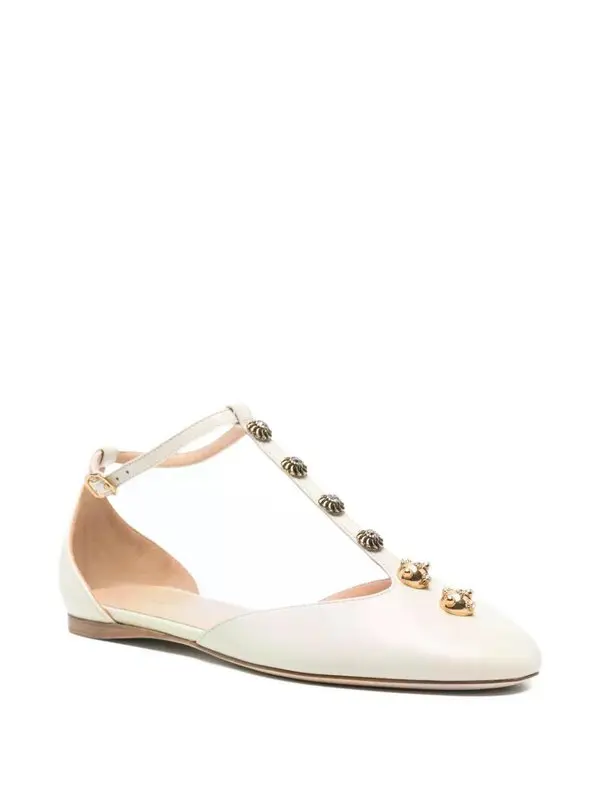 Chloé Celest T-bar Ballerinas - Neutrals