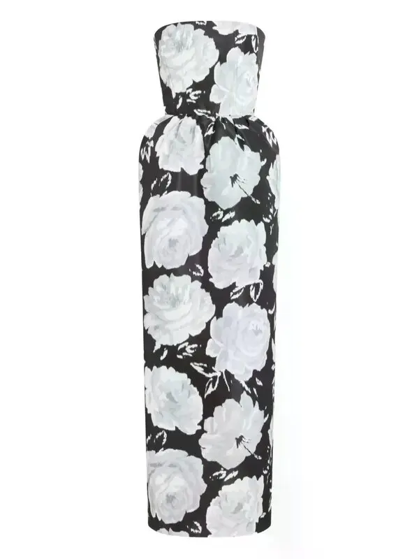 PATOU Floral Maxi Dress - Black