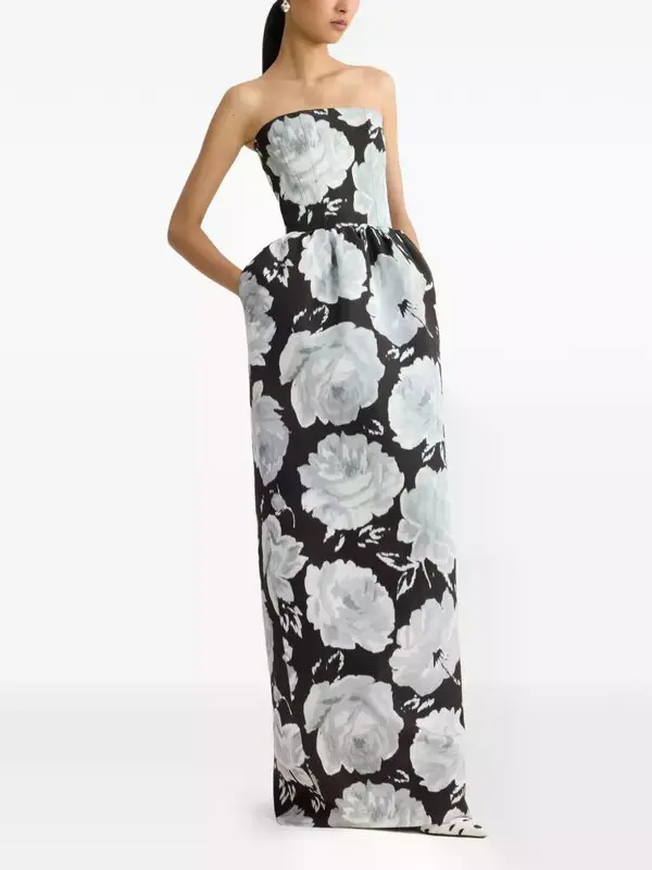 PATOU Floral Maxi Dress - Black