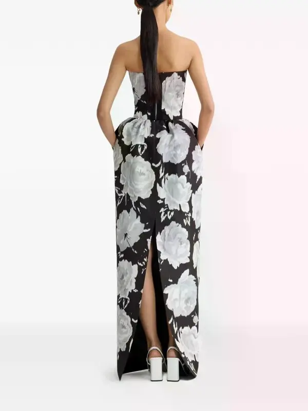 PATOU Floral Maxi Dress - Black