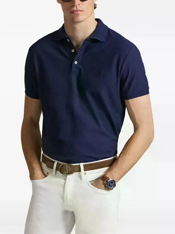Polo Ralph Lauren Buttoned Short-sleeve Polo Shirt - Blue