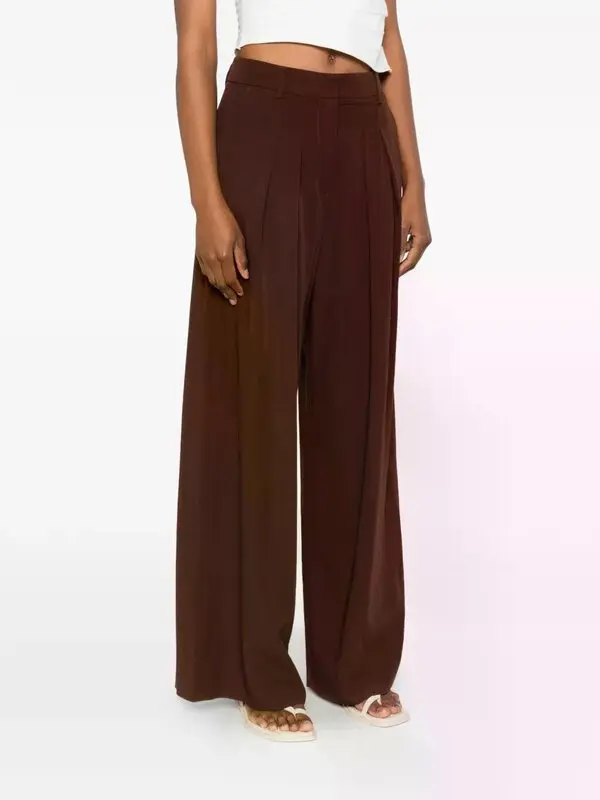 Eric Bompard Pleated Wool Palazzo Pants