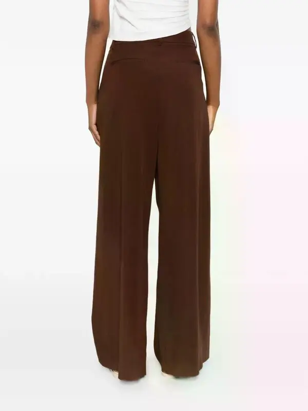 Eric Bompard Pleated Wool Palazzo Pants