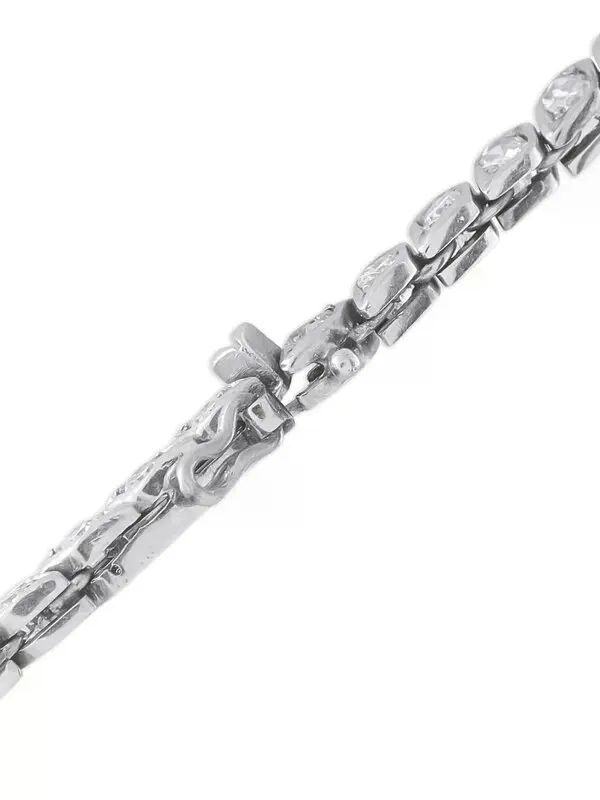 LB EXCLUSIVE Diamond Floral-embellishments Platinum Necklace