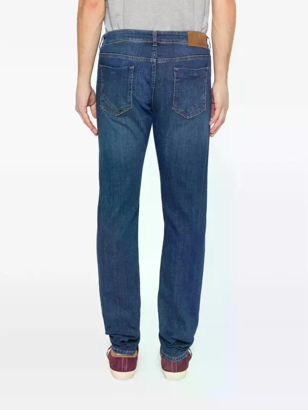 Incotex Faded Straight Leg Jeans