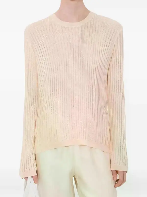 Loulou De Saison Hedora Semi-sheer Ribbed Jumper