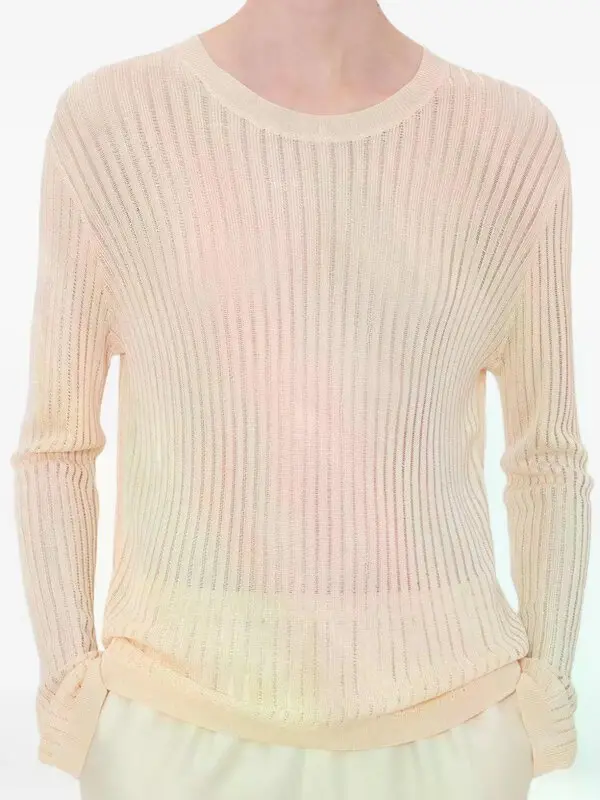 Loulou De Saison Hedora Semi-sheer Ribbed Jumper