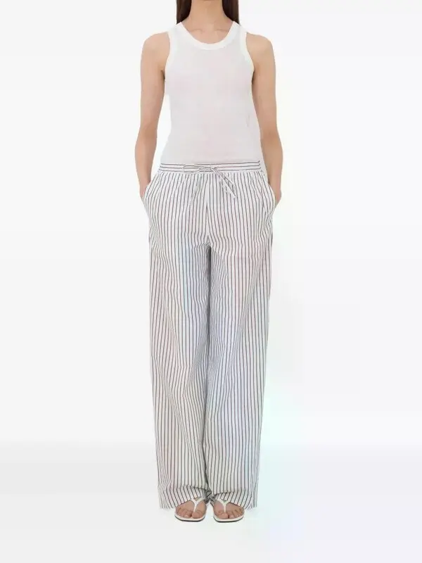 Loulou De Saison Cisco Striped Trousers - White