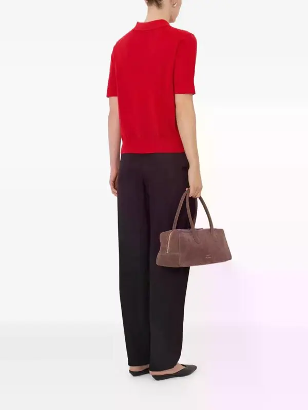 Loulou De Saison Migo Button Ribbed Polo Shirt - Red