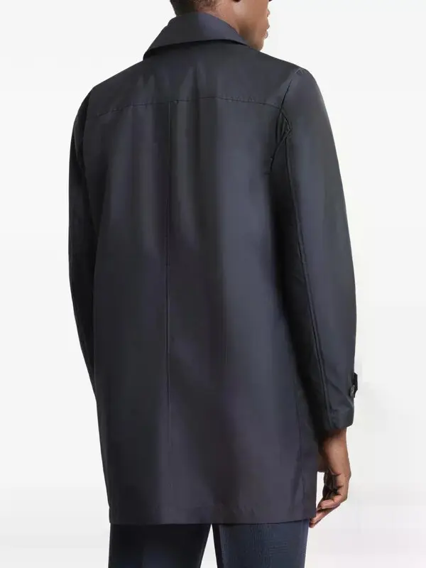 FAY Morning Button Single-breasted Coat - Blue