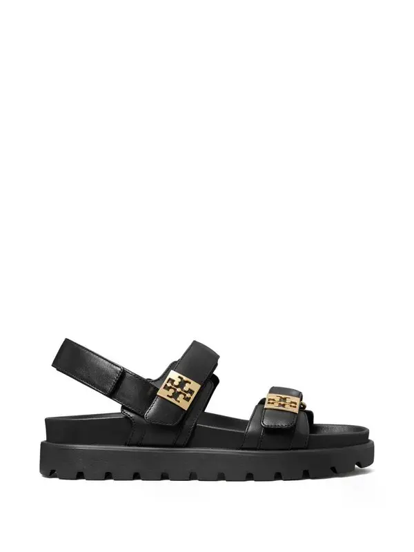Tory Burch Mellow Sport Sandals With Logo Hardware - Black