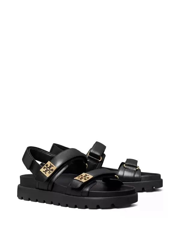Tory Burch Mellow Sport Sandals With Logo Hardware - Black