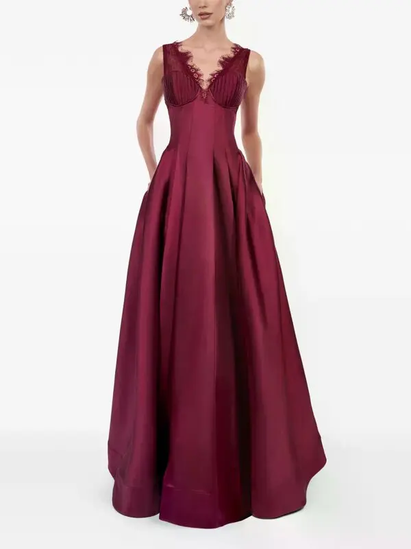 ARAFTU Lace Pleated Dress