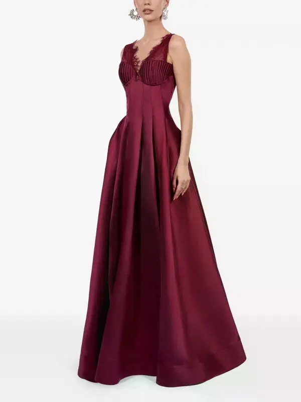 ARAFTU Lace Pleated Dress