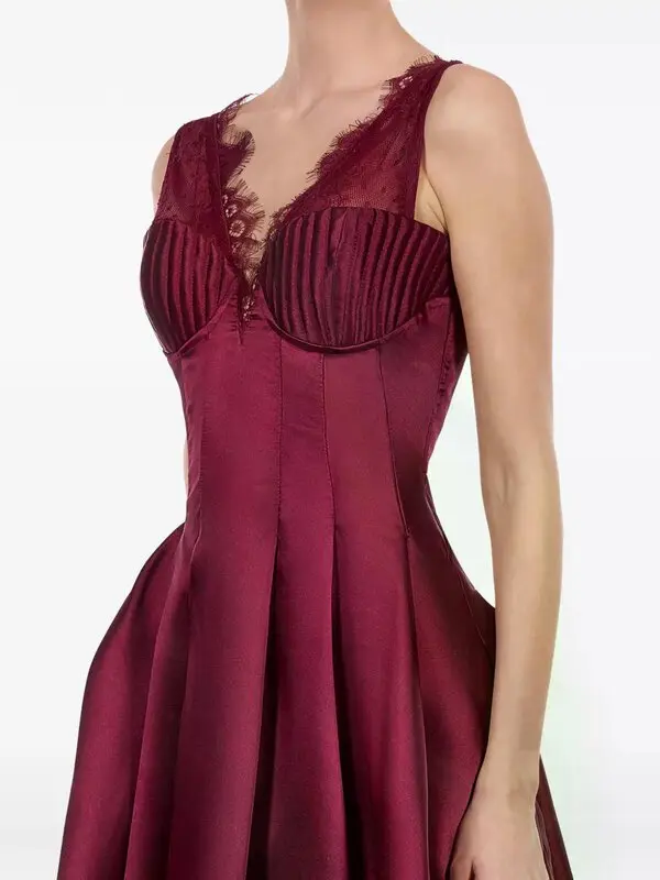 ARAFTU Lace Pleated Dress