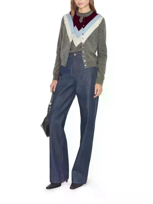 Tory Burch Chevron Wool Cardigan