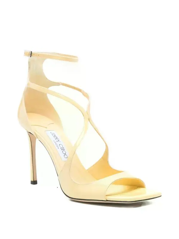JIMMY CHOO Azia Leather Sandals - Yellow