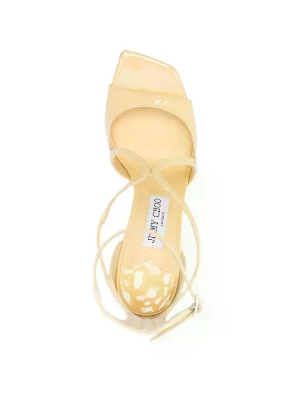 JIMMY CHOO Azia Leather Sandals - Yellow