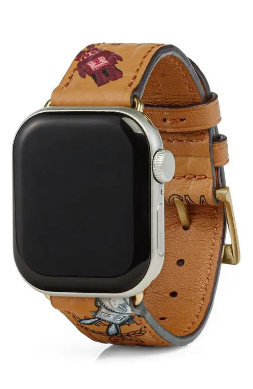 Mcm 38-41mm Apple Watch Band - Cognac